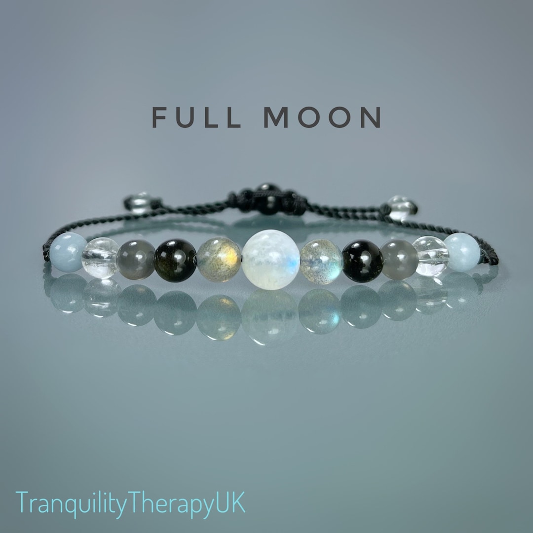 Full Moon Crystals. Full Moon Bracelet. Activate Life Force & Harvest ...