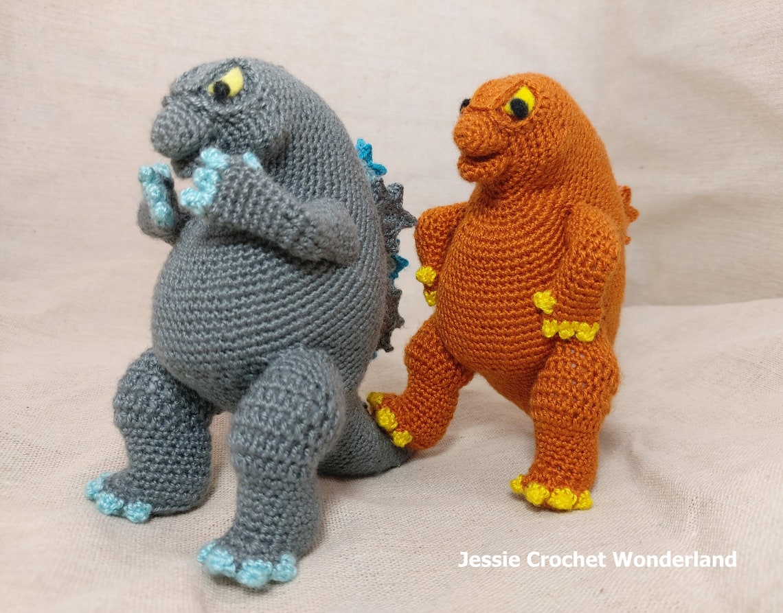 Crochet Godzilla Couple_ Godzilla Monsterverse _ PDF English | Etsy