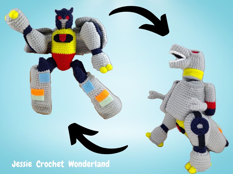 Crochet Transformers Dinobot Grimlock _ Tyrannosaurus _ PDF - Etsy