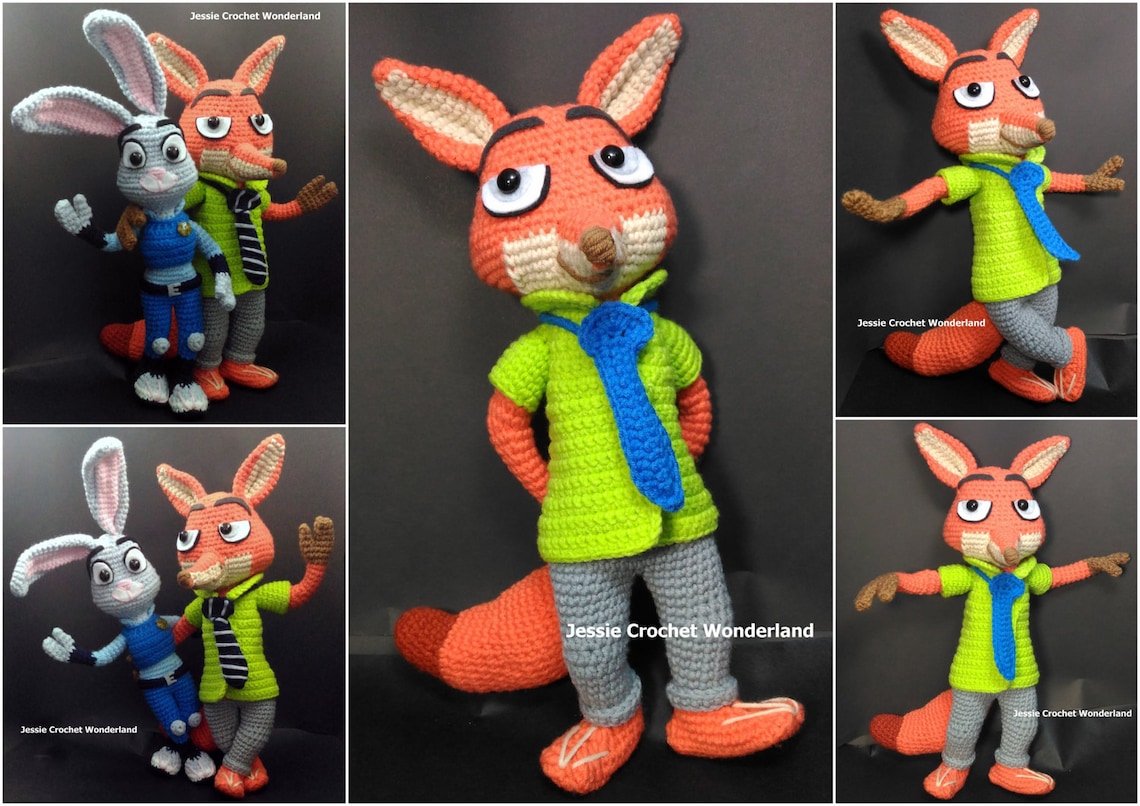 Judy and Nick Zootopia _ Crochet English Pattern - Etsy