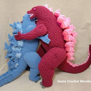 Crochet Red Godzilla _ Dragon Year _ PDF English Crochet Pattern of ...