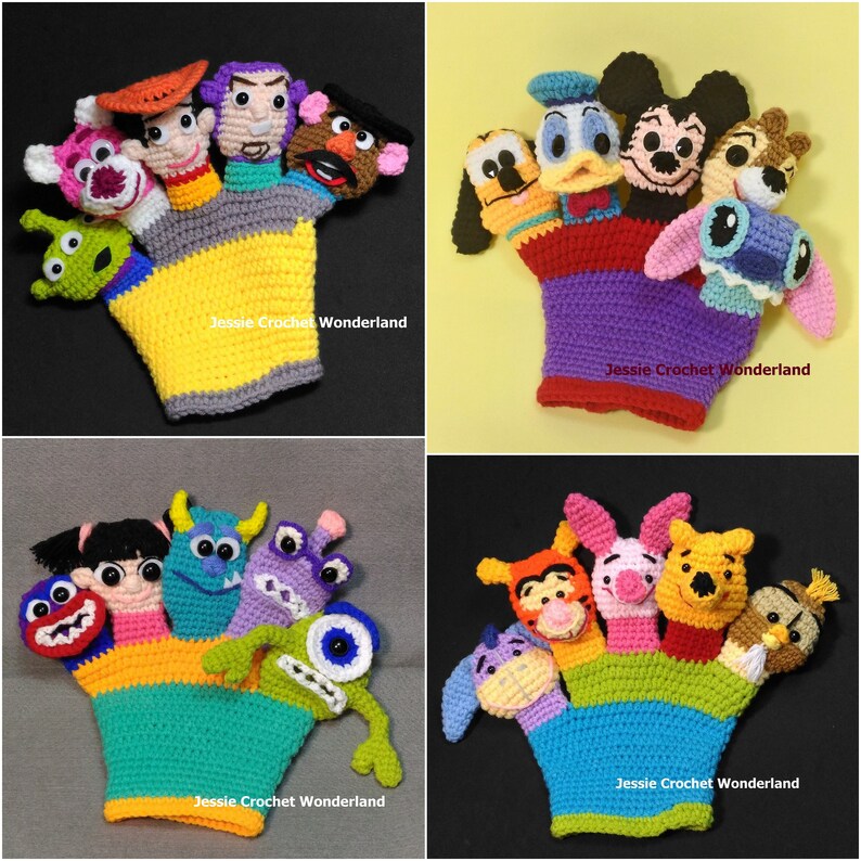Monsters hand puppet _ English Crochet Pattern _ Monsters | Etsy