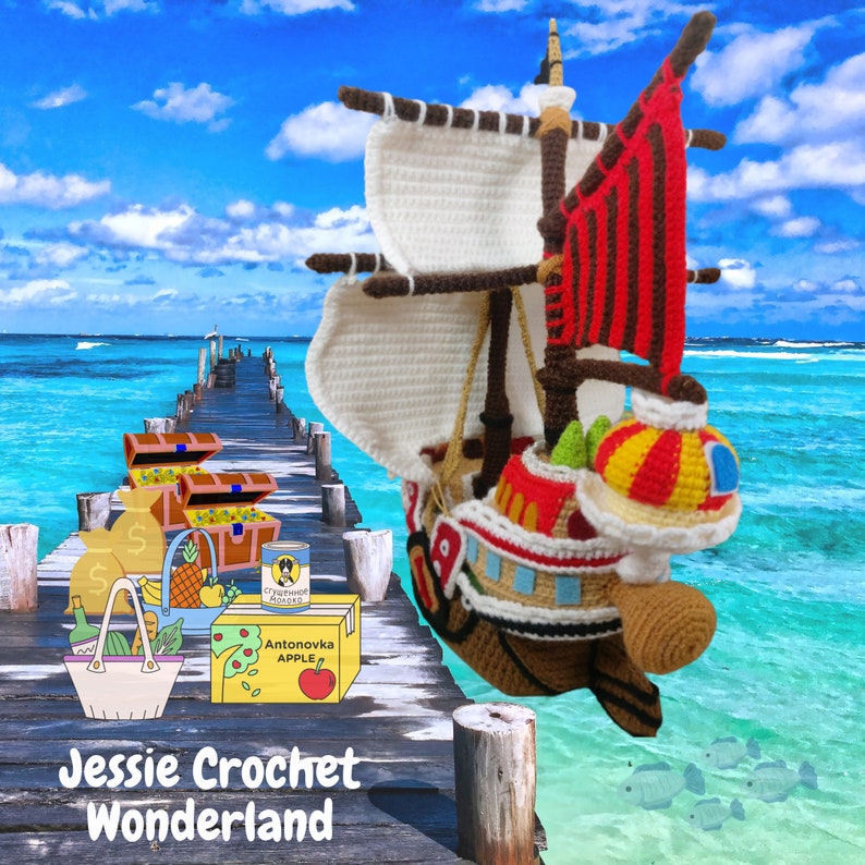 Crochet Pirate Ship Sunny_ Instant Download PDF English - Etsy
