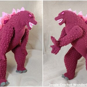Crochet Red Godzilla _ Dragon Year _ PDF English Crochet Pattern of ...
