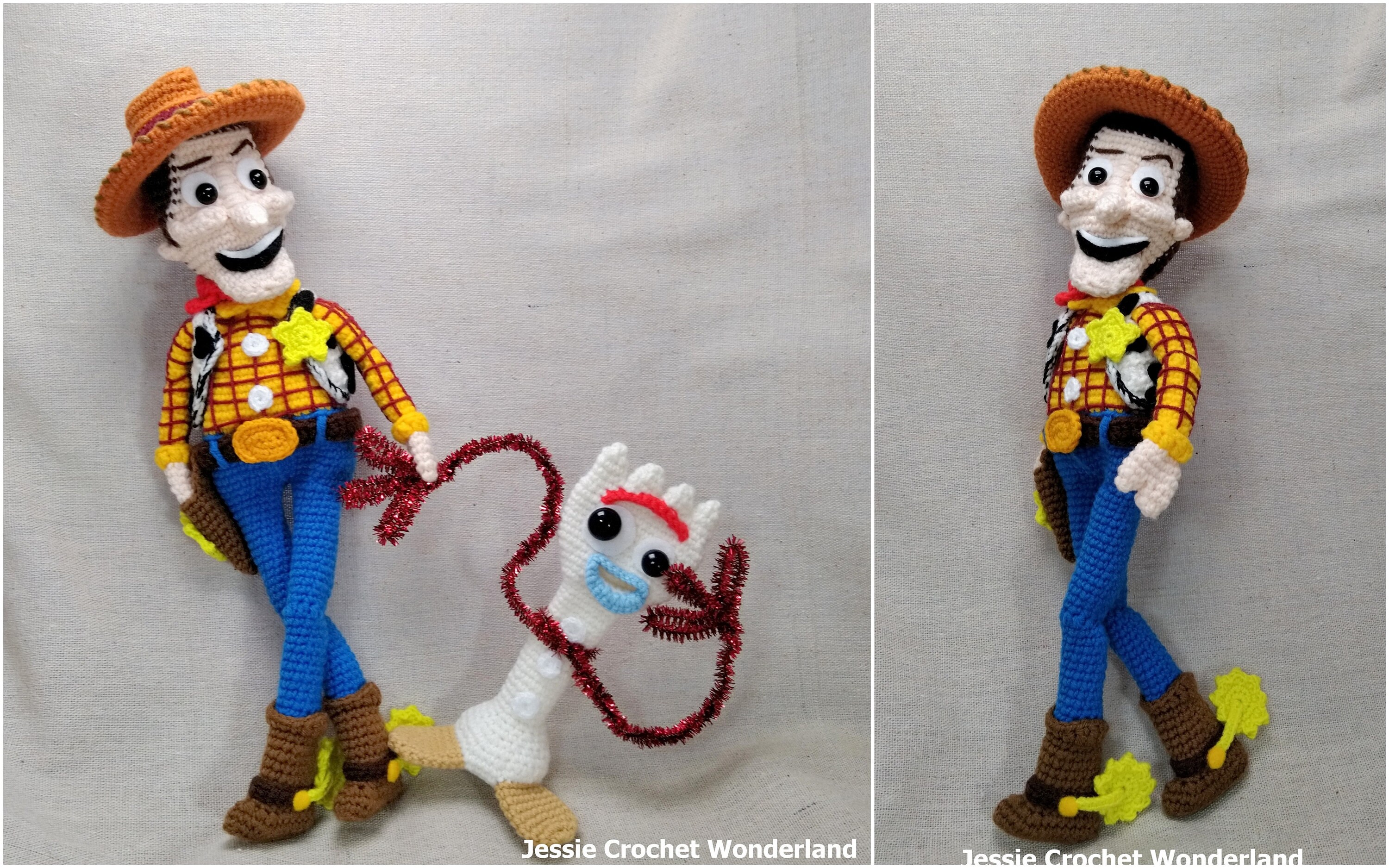Toy Story Inspired _ Crochet Pattern of Woody and Forky _ - Etsy Canada