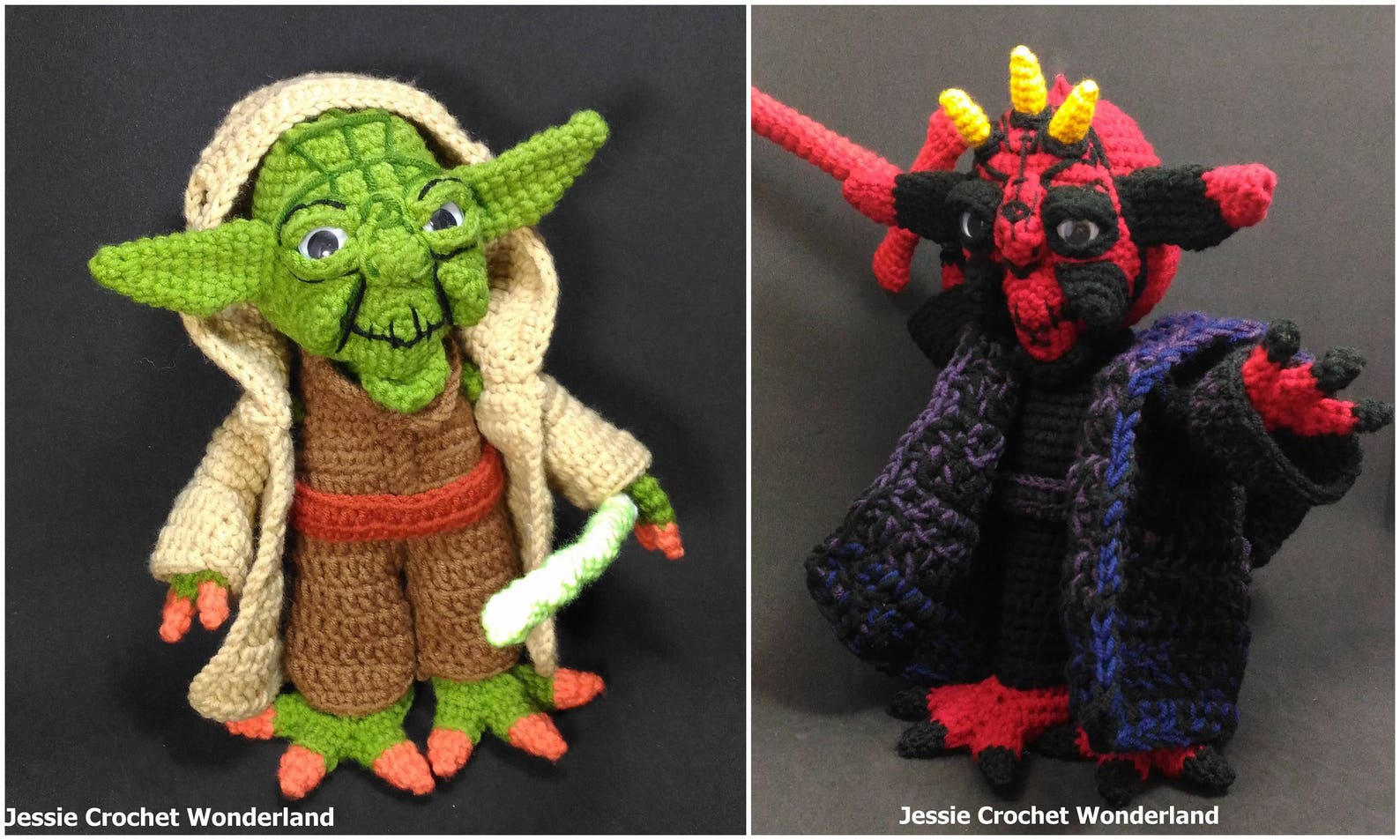Darth Yoda Vs Master Yoda _ Star Wars_ English Crochet Pattern - Etsy