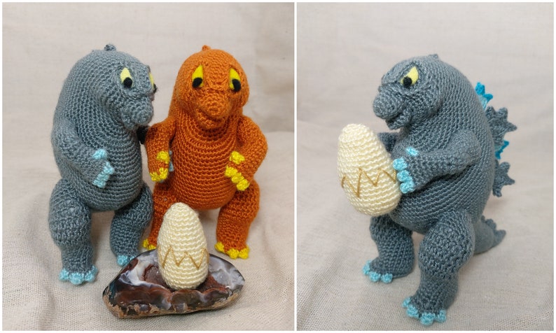 Crochet Godzilla Couple_ Godzilla Monsterverse _ PDF English | Etsy