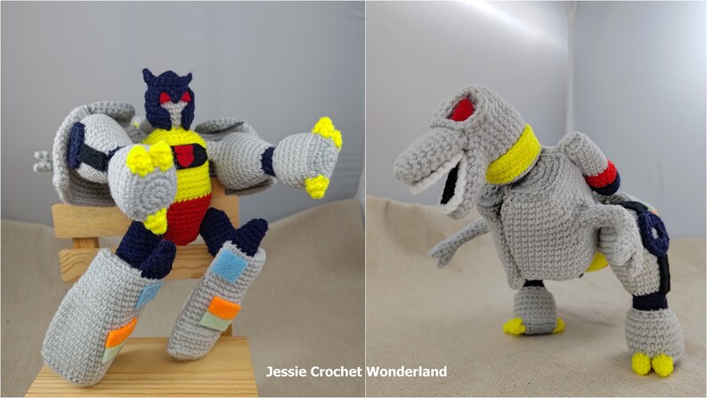 Crochet Transformers Dinobot Grimlock _ Tyrannosaurus _ PDF - Etsy