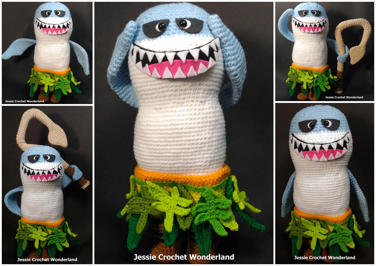 Crochet Maui Shark Head Moana English Crochet Pattern Etsy UK