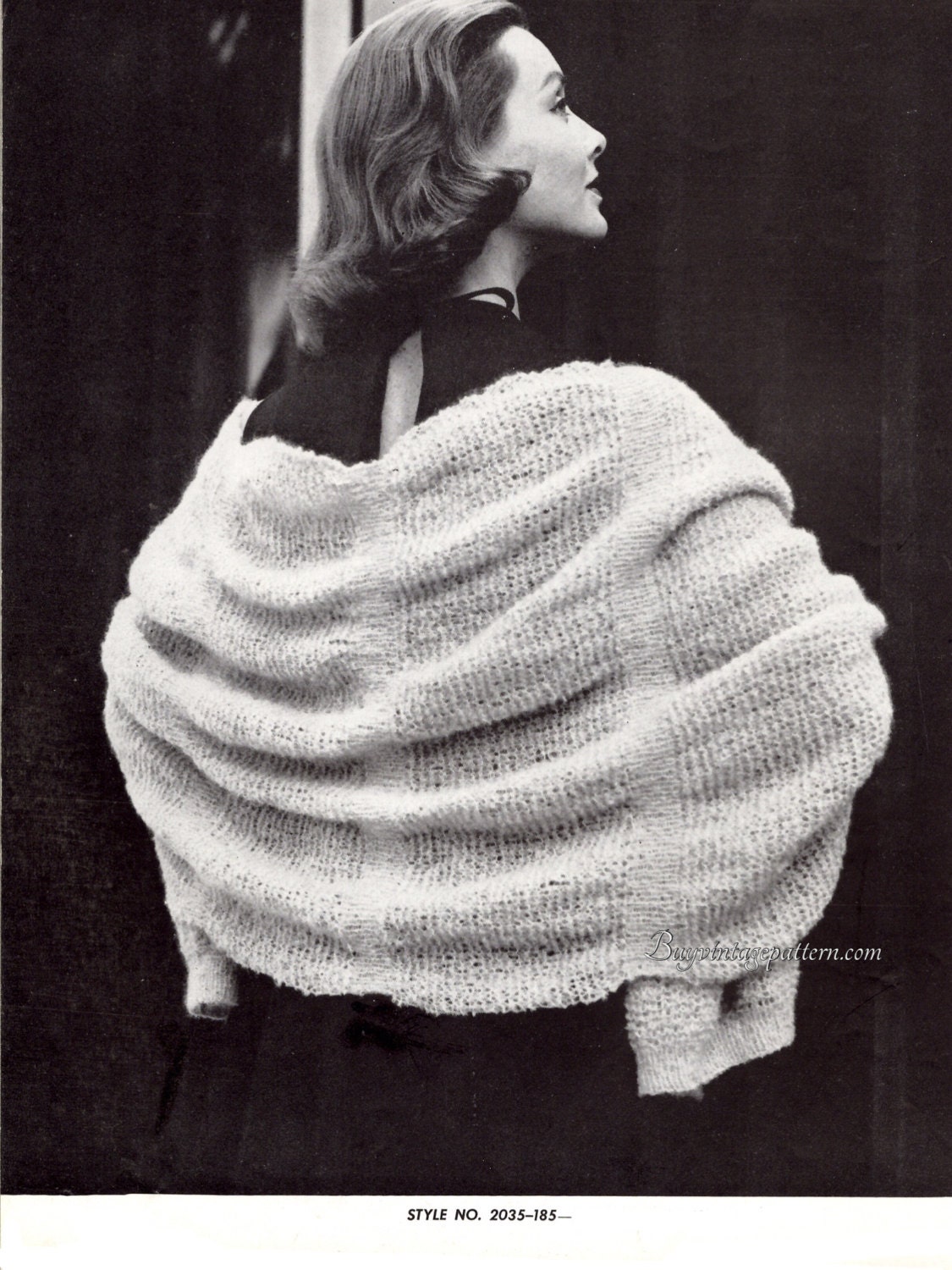 Vintage Shawl Knitting Pattern in PDF Instant Download Version - Etsy