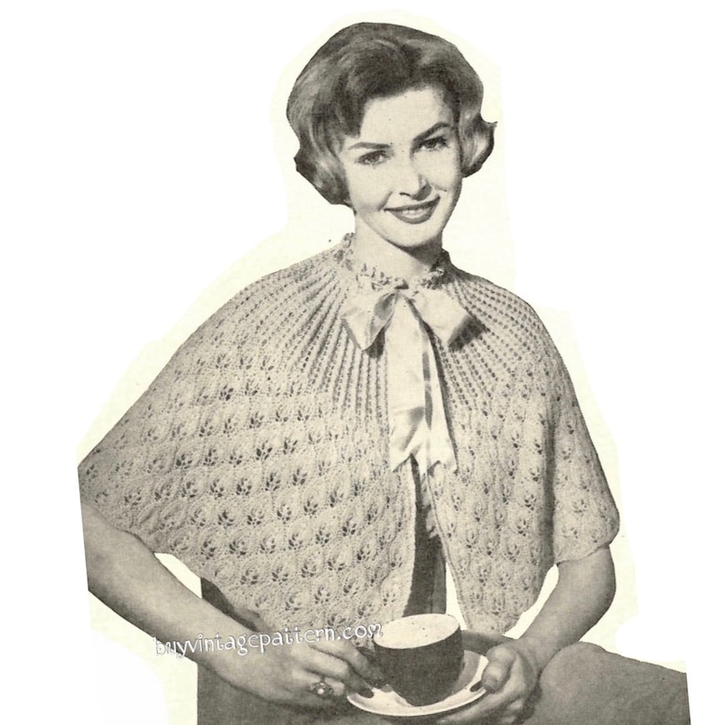 Vintage Bed Cape Knitting Pattern in PDF Instant Version , PDF ...