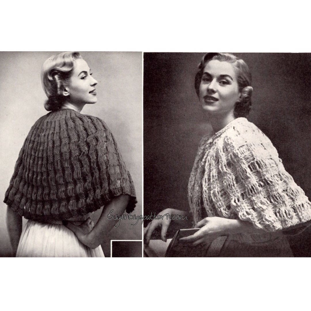Vintage Bed Cape Knitting Pattern in PDF Instant Download Version , PDF ...