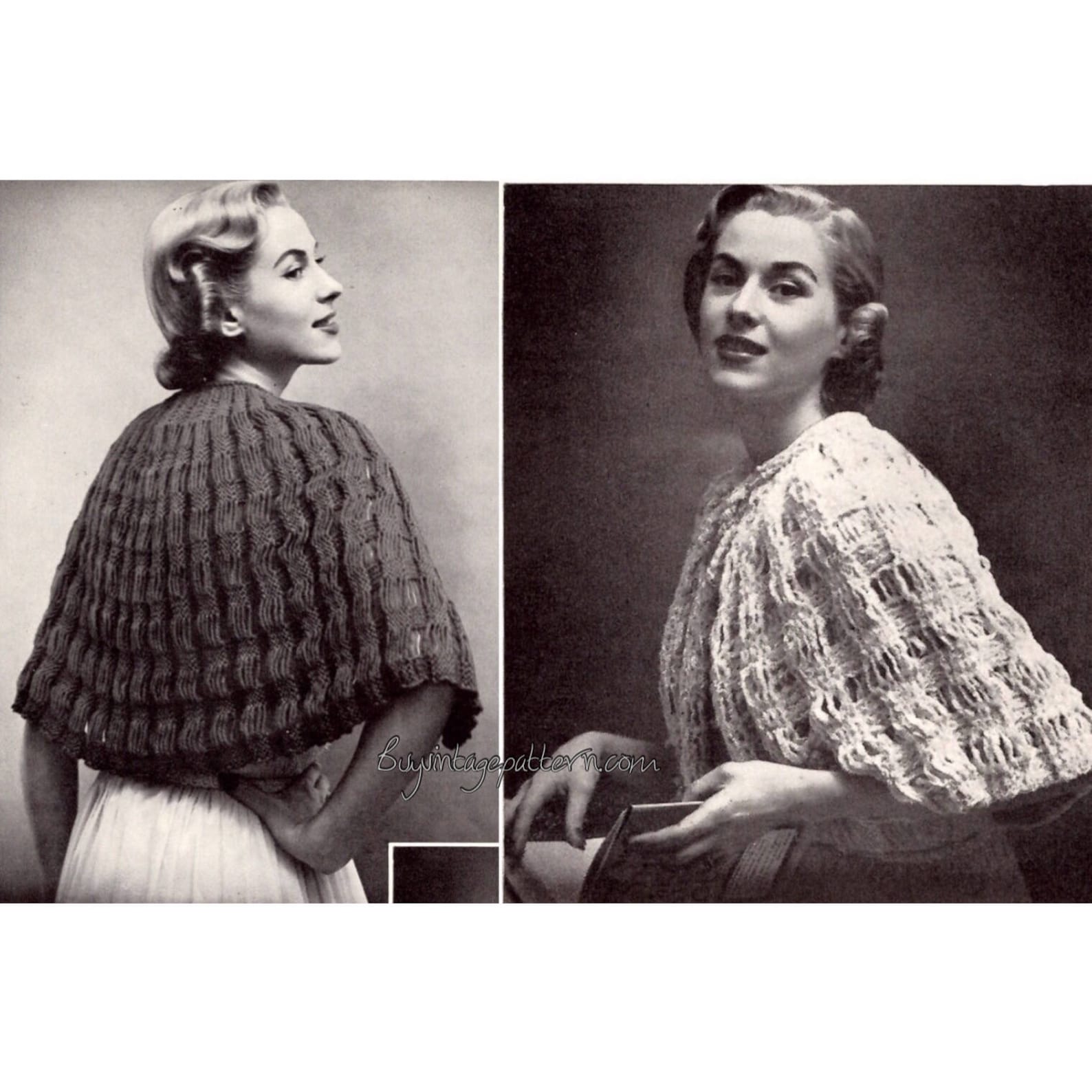 Vintage Bed Cape Knitting Pattern in PDF Instant Download Version , PDF ...