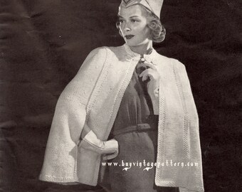 Vintage Bed Cape Knitting Pattern in PDF Instant Version PDF | Etsy