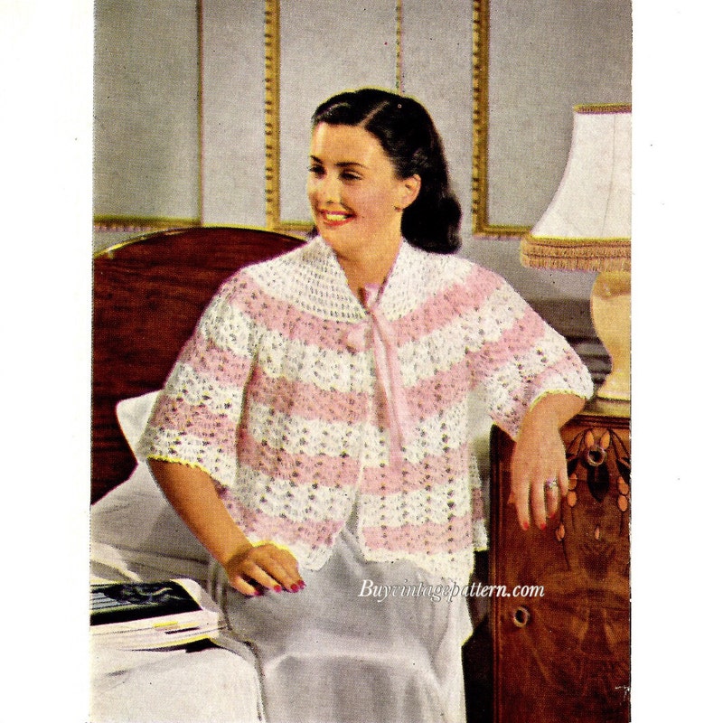Bed Jacket Pattern - Etsy