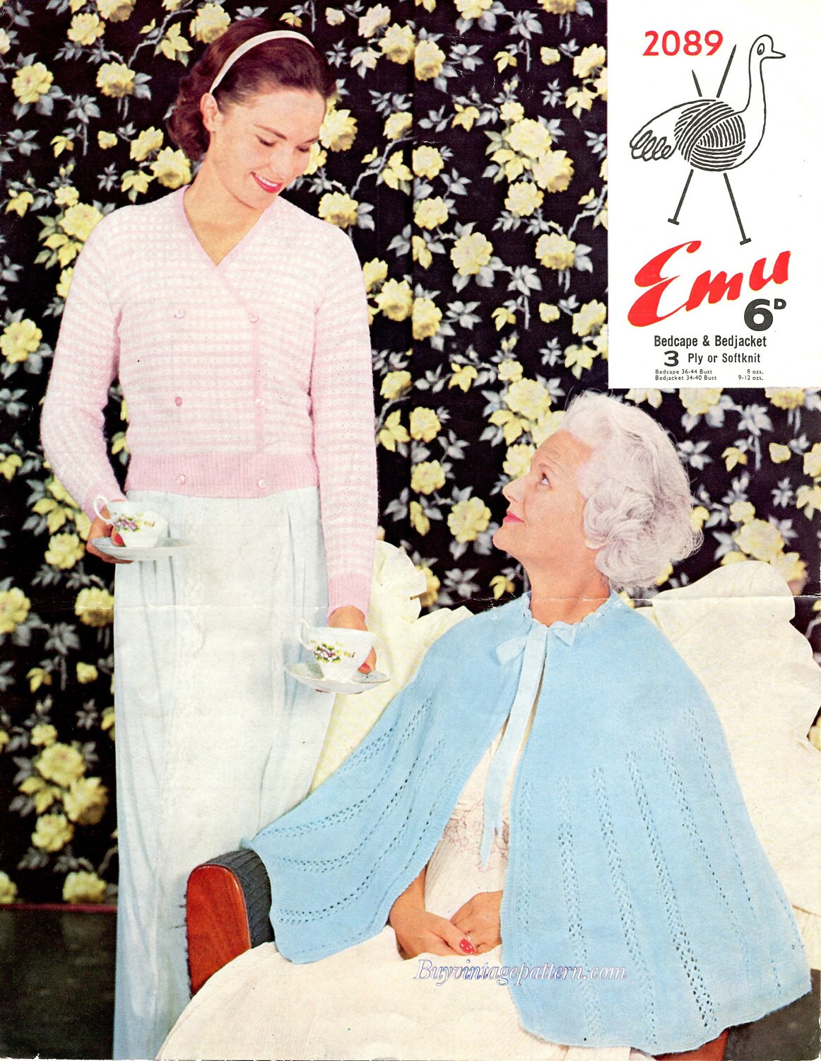 Vintage Bed Cape and Bed Jacket Knitting Patterns Downloadable PDF ...