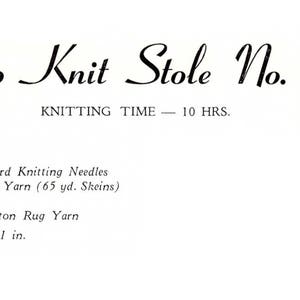 Vintage Jumbo Stole Wrap Knitting Pattern in PDF Instant Download ...