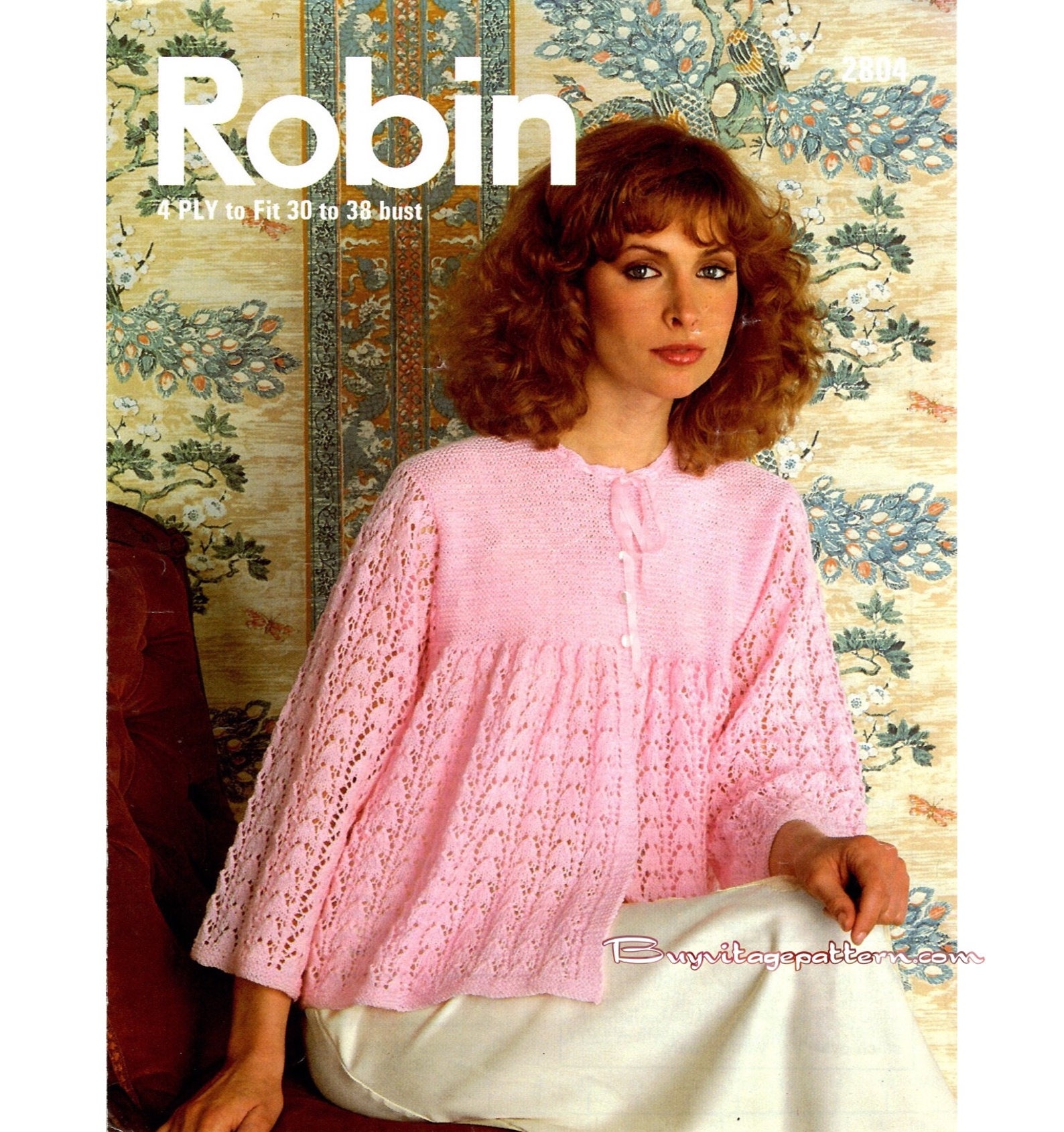 Vintage Bed Jacket Knitting Pattern in PDF Instant. Download Version ...