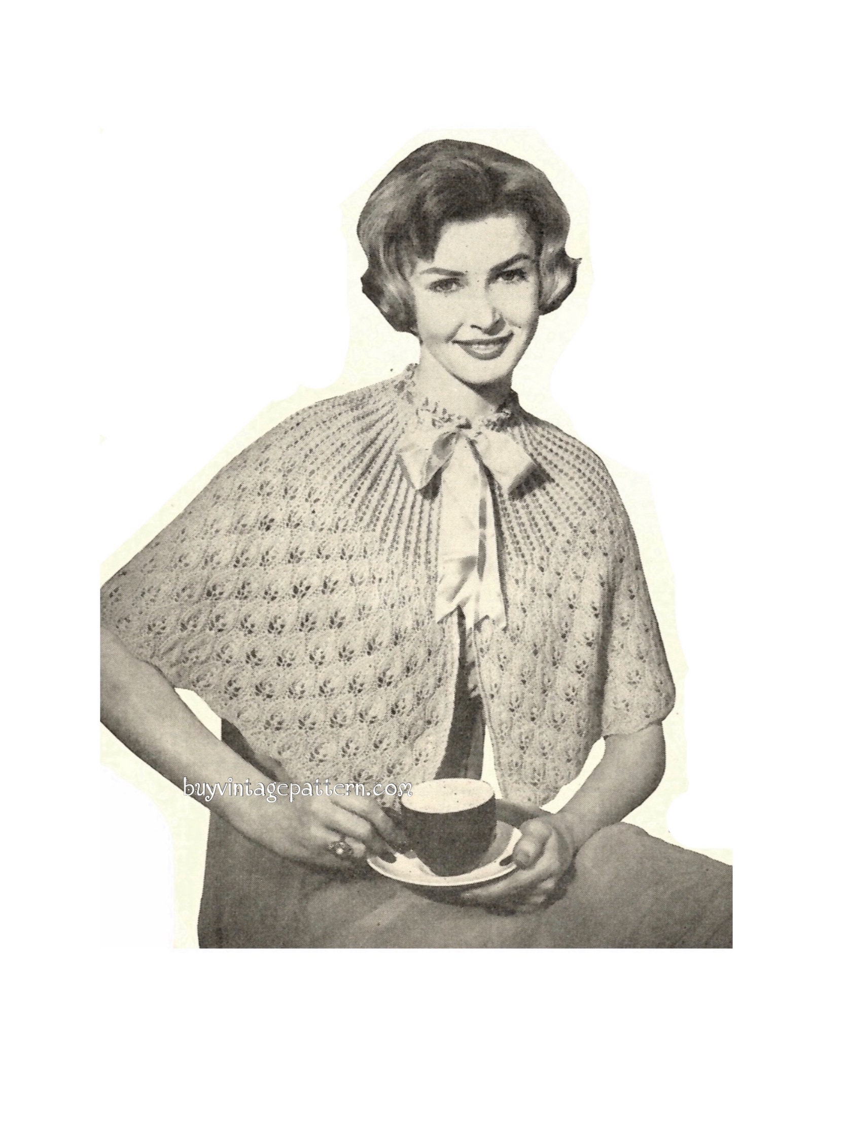 Vintage Bed Cape Knitting Pattern in PDF Instant Version , PDF ...