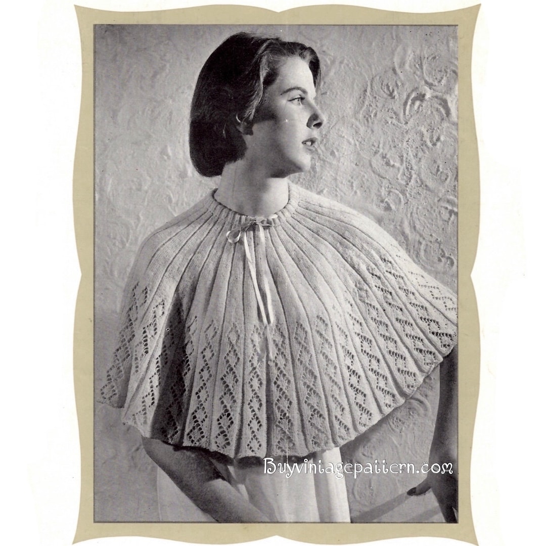 Vintage Circular Bed-cape DK Knitting Pattern in PDF Instant Download ...