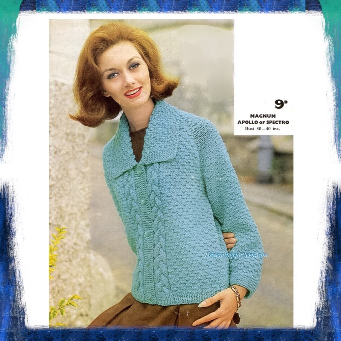 Vintage Jacket Knitting Pattern in PDF Instant Download - Etsy