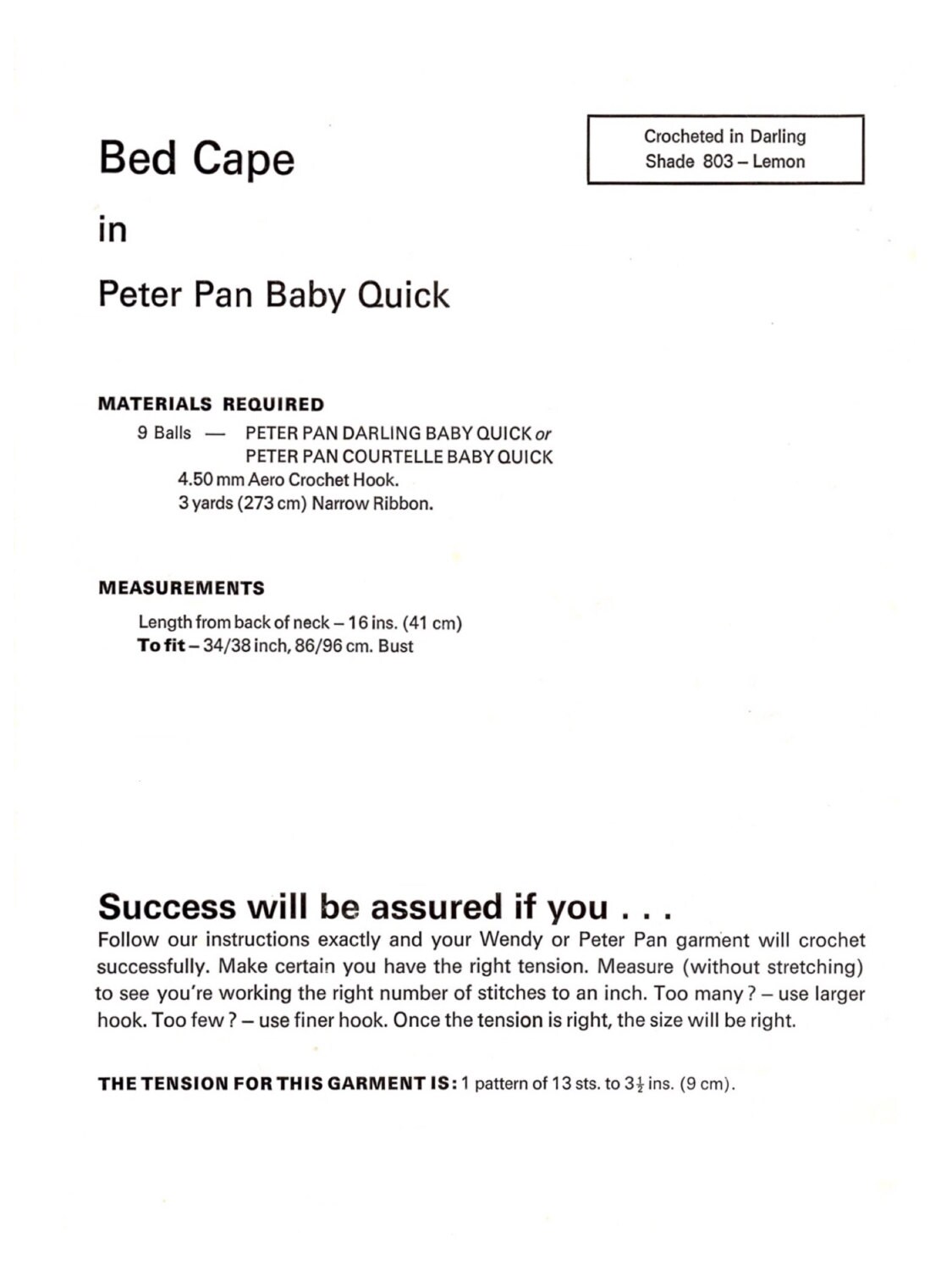 Vintage Bed Cape Crochet Pattern in PDF Instant Download Version , PDF ...