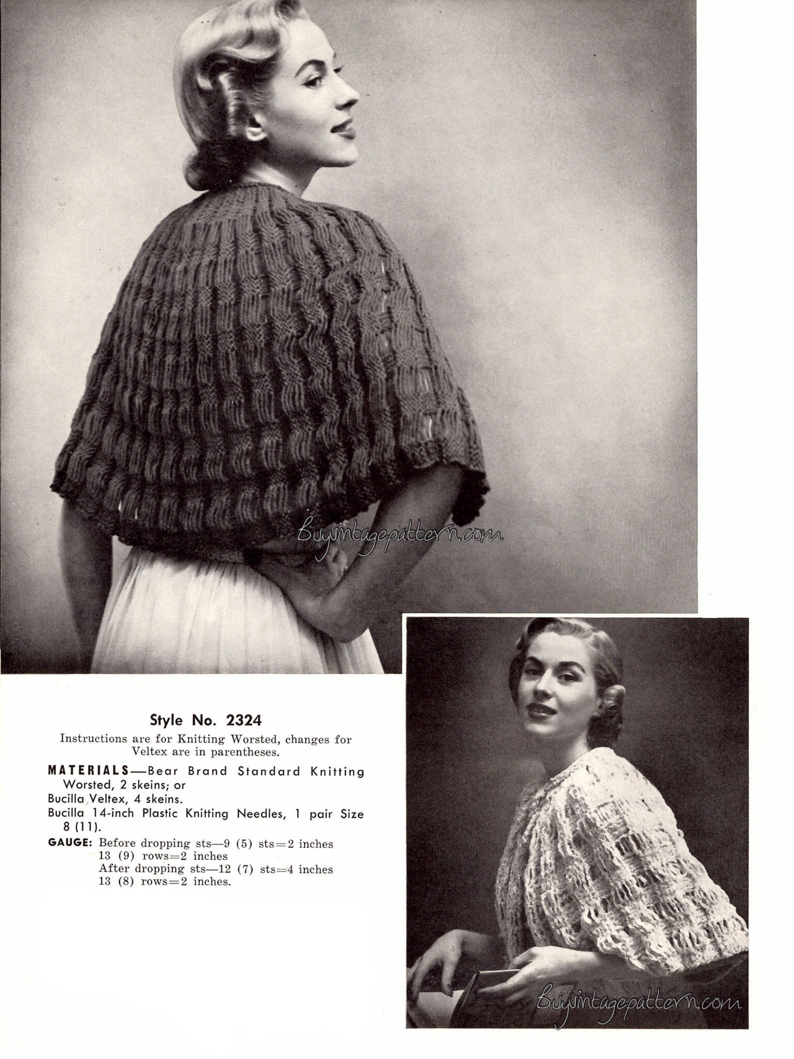 Vintage Bed Cape Knitting Pattern in PDF Instant Download Version , PDF ...