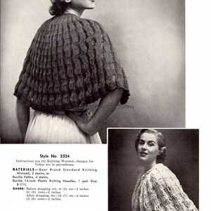 Vintage Bed Cape Knitting Pattern in PDF Instant Download Version , PDF ...