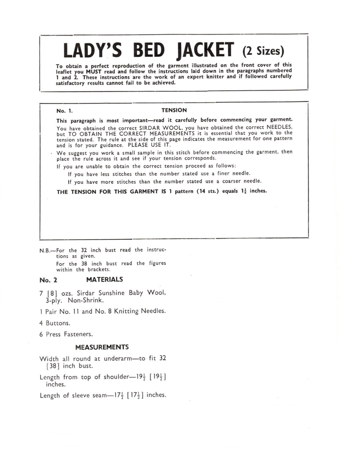 Vintage Bed Jacket Knitting Pattern in PDF Instant Download Version - Etsy