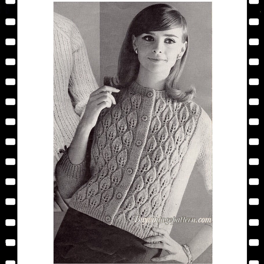 Vintage Jacket Knitting Pattern in PDF Instant Download Version - Etsy