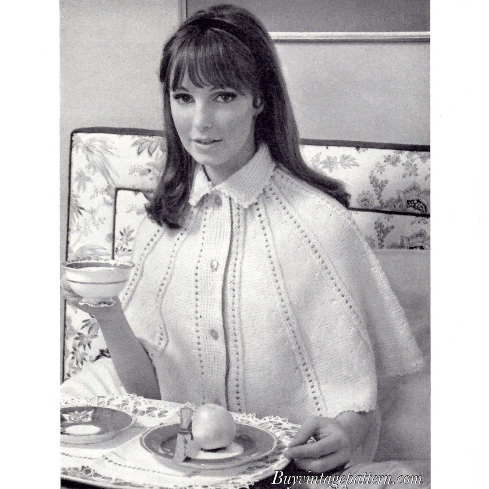 Vintage Bed Cape Knitting Pattern in PDF Instant Download Version , PDF ...
