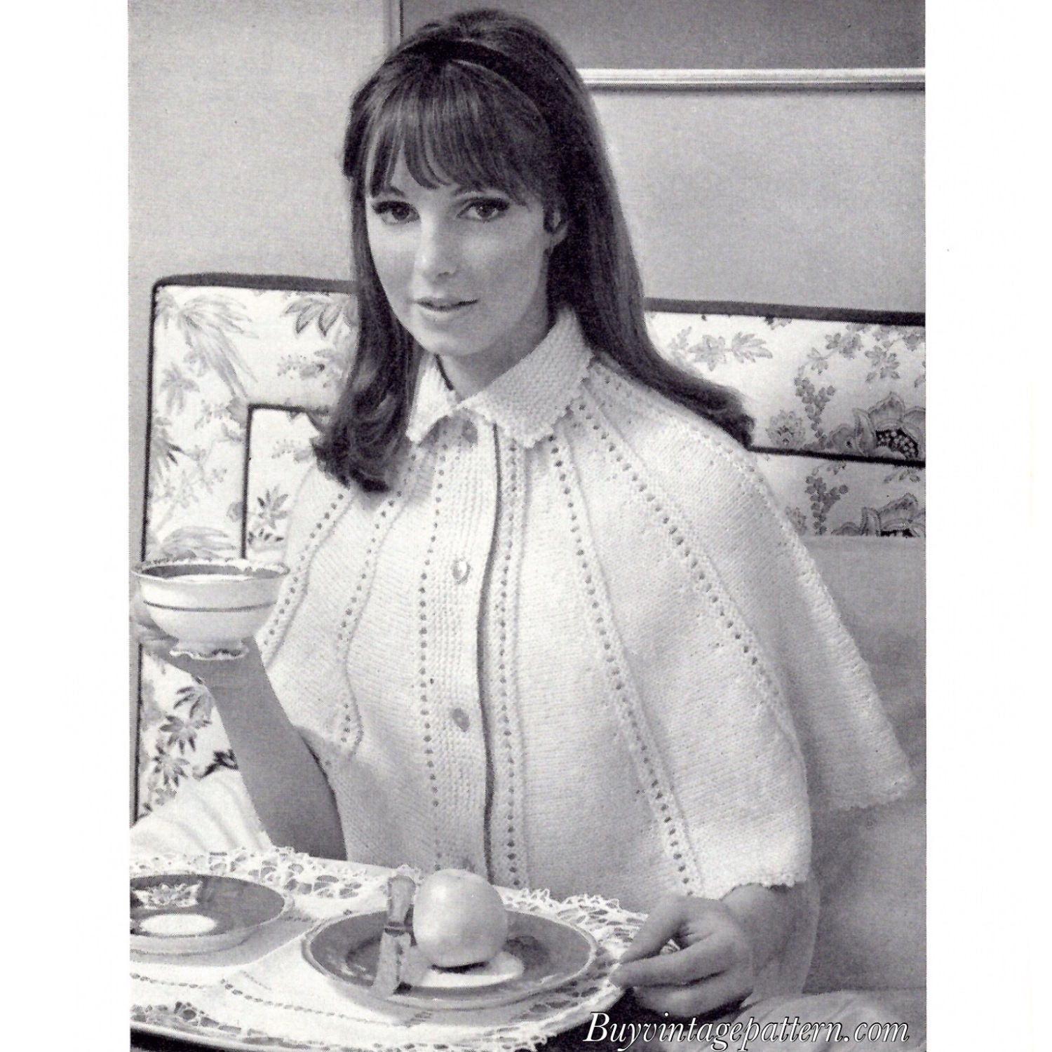 Vintage Bed Cape Knitting Pattern in PDF Instant Download Version , PDF ...