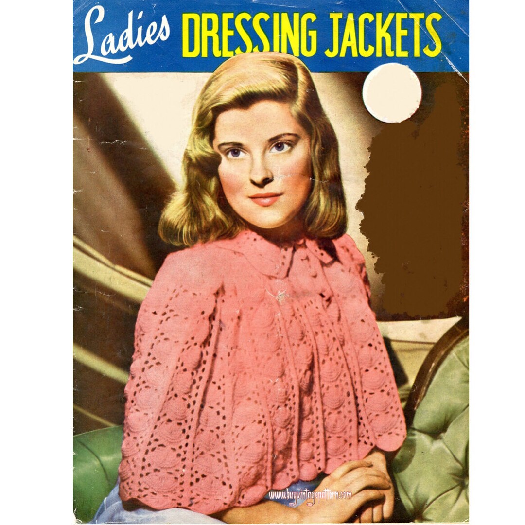 Vintage Bed Cape Knitting Pattern in PDF Instant Download Version , PDF ...