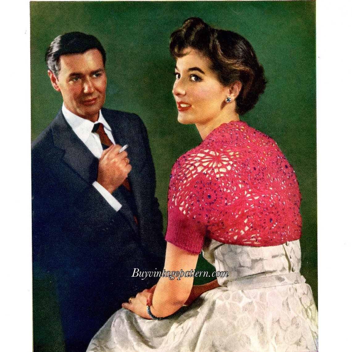 Vintage Shoulder-shrug Crochet Pattern in PDF Instant Download Version ...