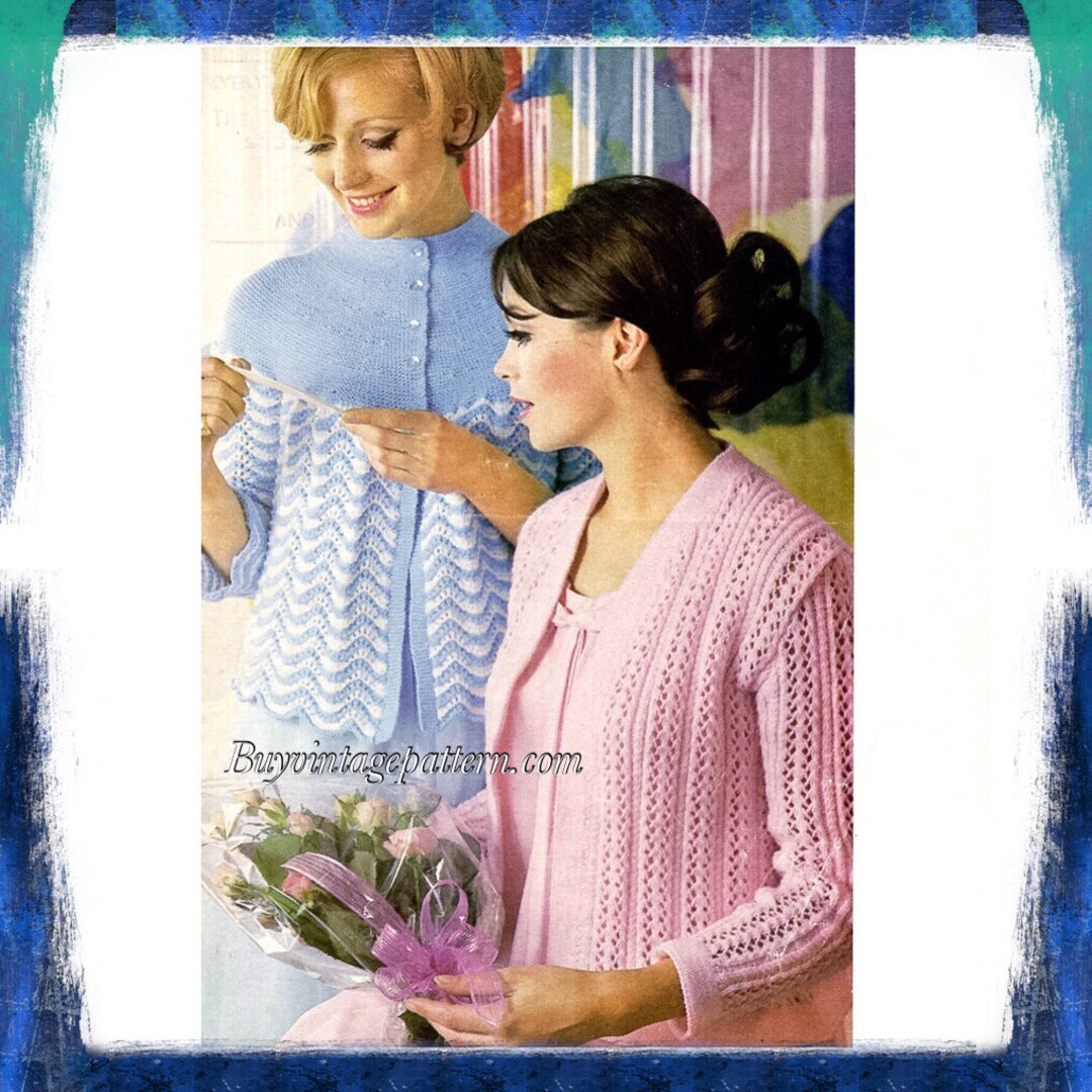 Vintage Bed Jackets Knitting Pattern in PDF Instant Download Version - Etsy