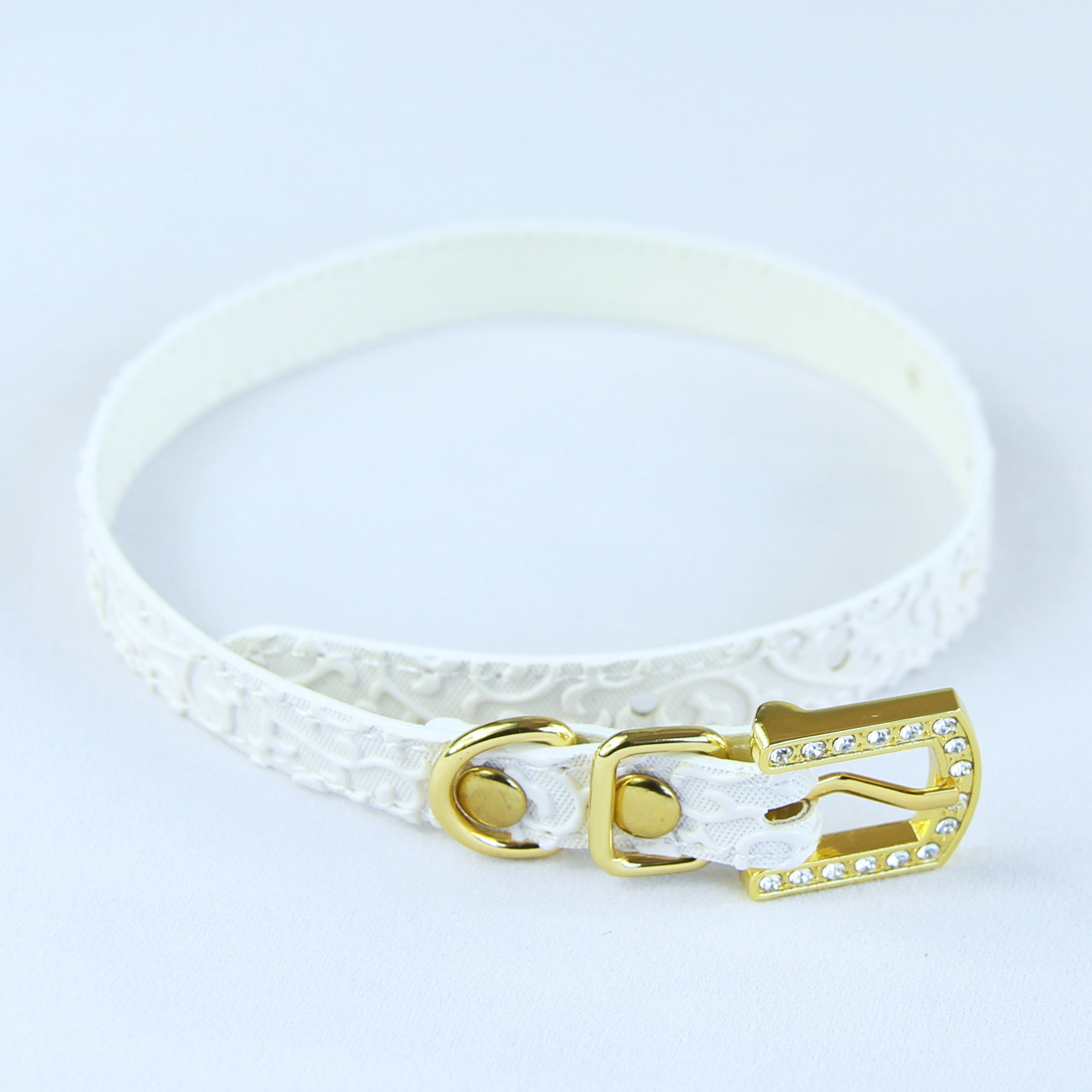 Personalised Fancy Cat Collar in White Custom Name Collar - Etsy