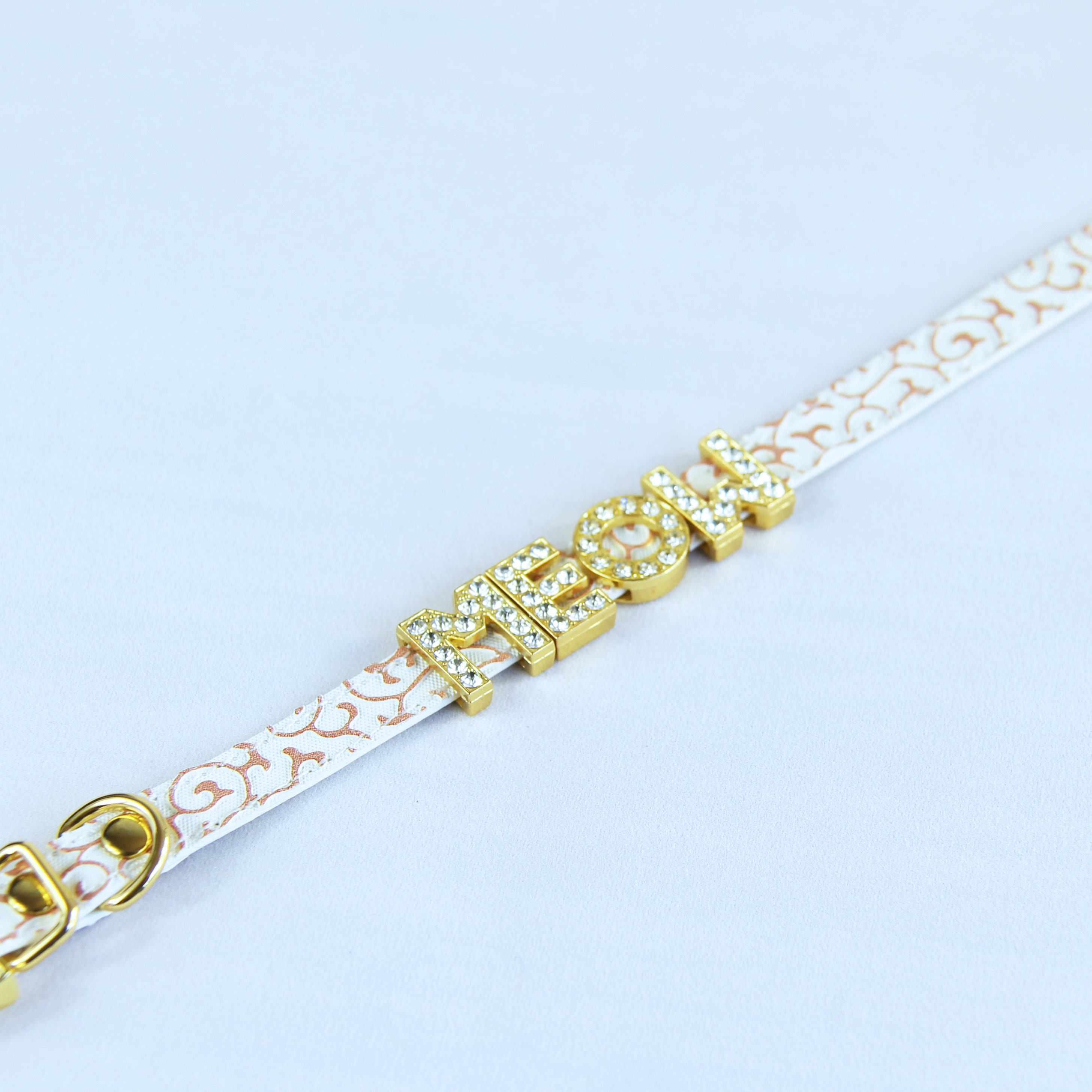 Personalised Fancy Cat Collar in White Custom Name Collar - Etsy