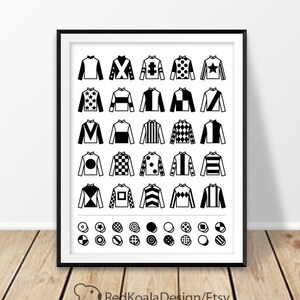 Jockey Silks Print Digital Prints Horse Jockey Decor Horse - Etsy