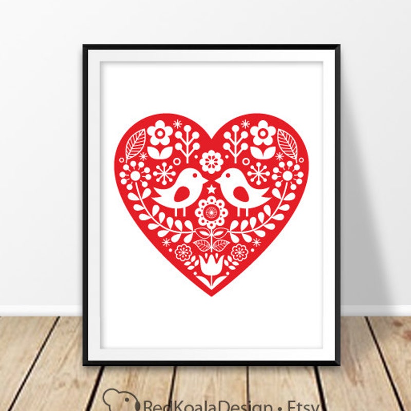 Scandinavian Hearts - Etsy