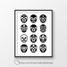 Printable poster Digital download Lucha Libre masks | Etsy