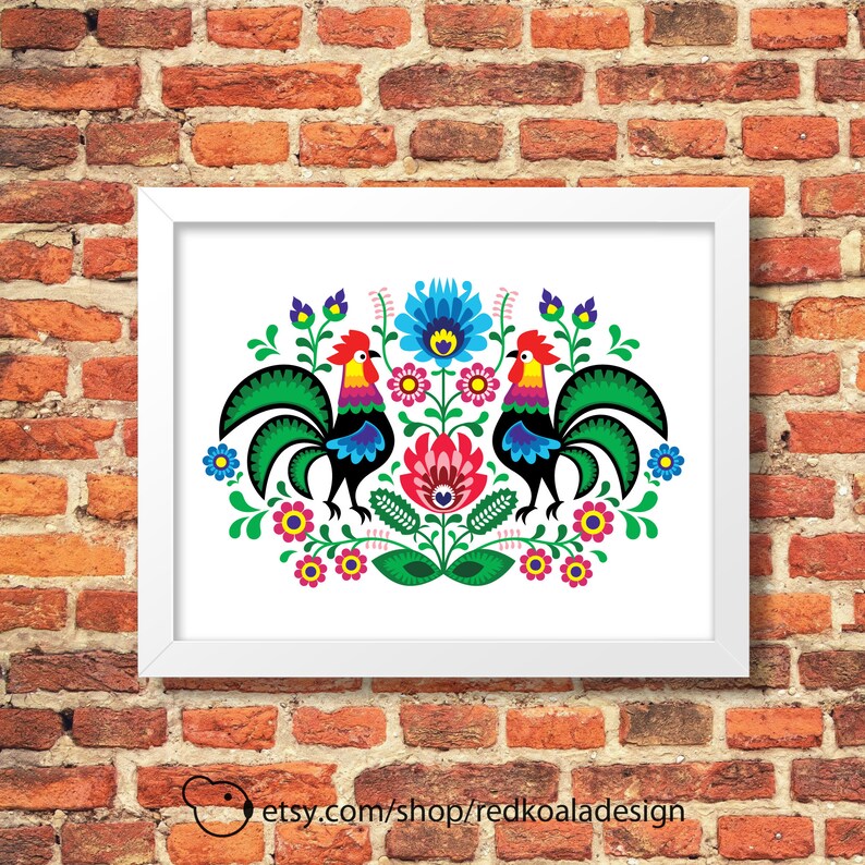 Instant Download Printable Art, Polish Folk Print, Poland Ornament ...