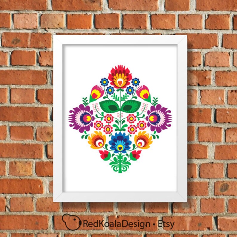 Digital Download Print Bedroom Prints Polish Folk Art Folk - Etsy