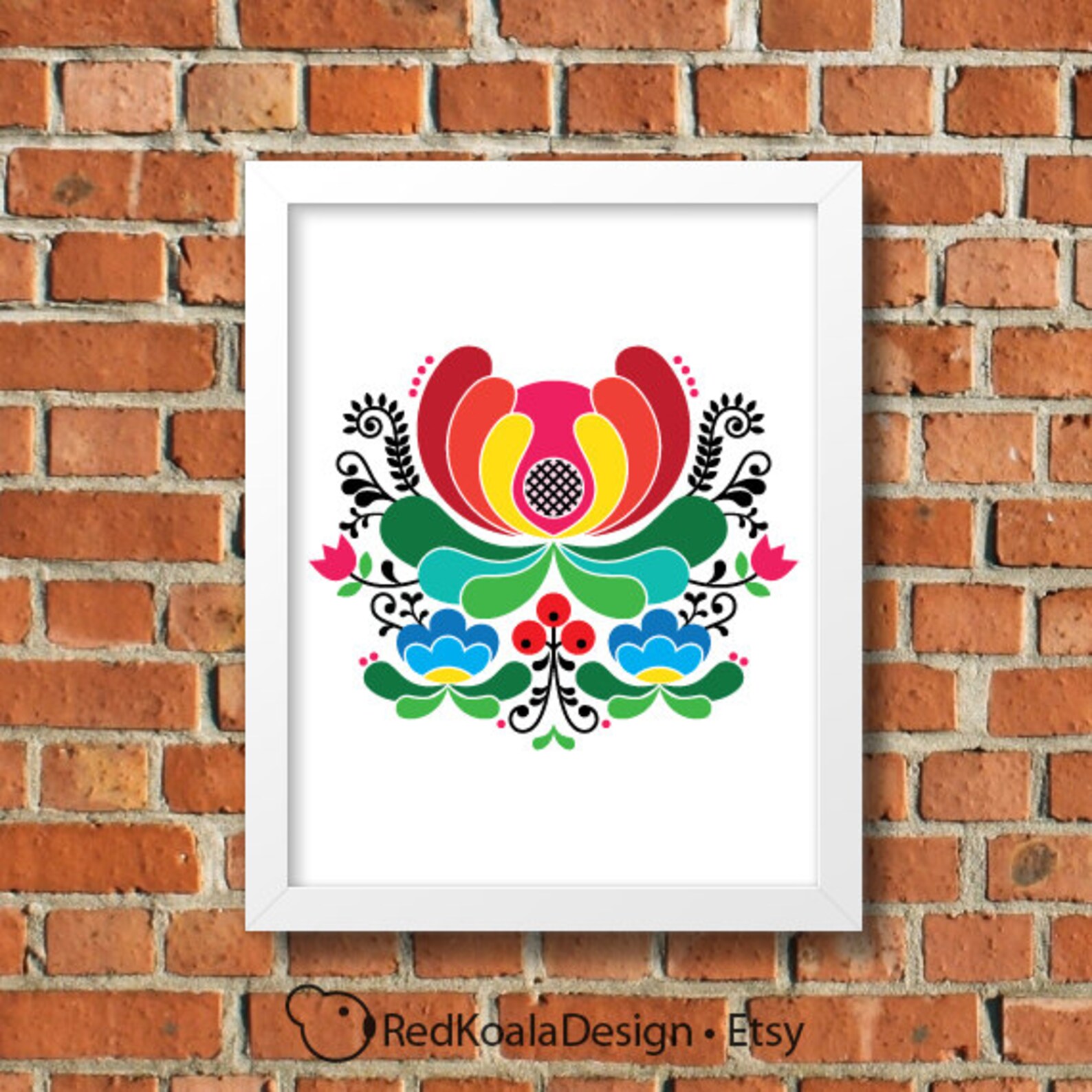 Scandinavian Decor, Norwegian Print, Norway Folk Art, Rosemaling ...