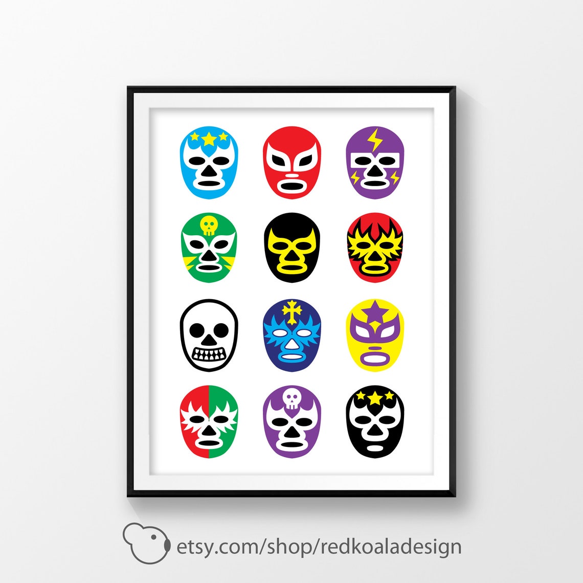 Digital Art Print, Lucha Libre Print, Mexico Print, Luchador Print ...