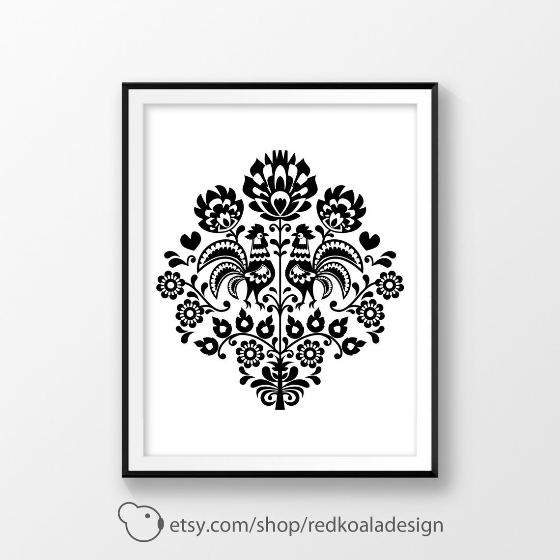 Modern Home Decor, Folk Prints, Polish Folk Art Print, Poland Wall Art ...