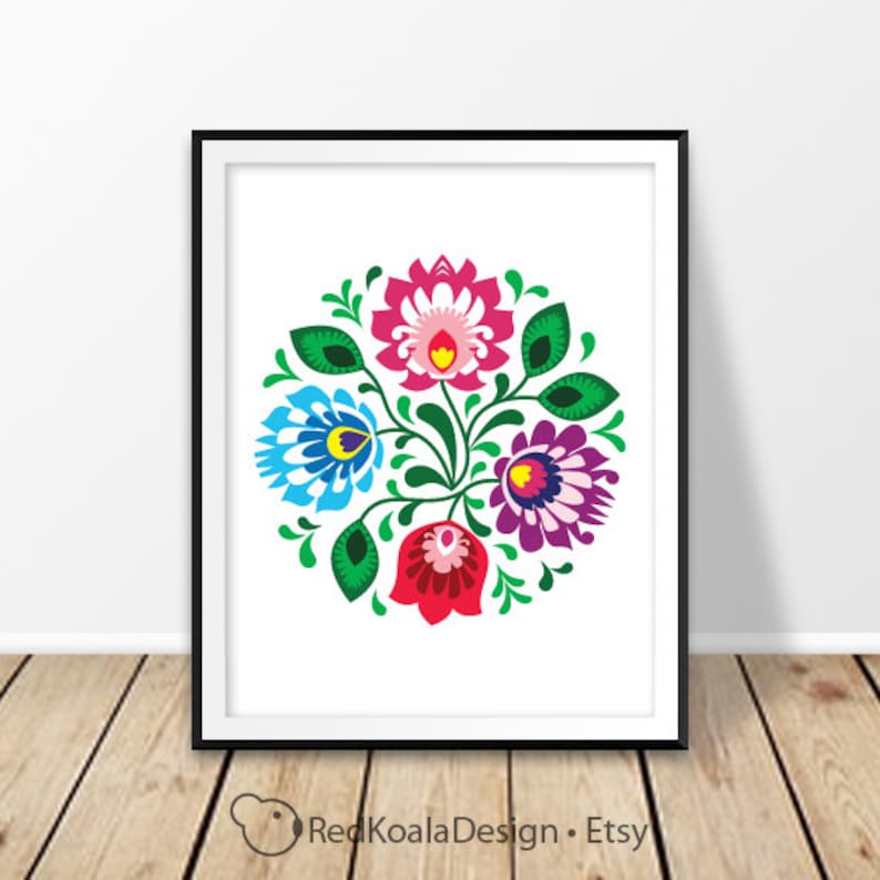Instant Download Poster, Printable Flowers, Floral Print Art, Colorful ...