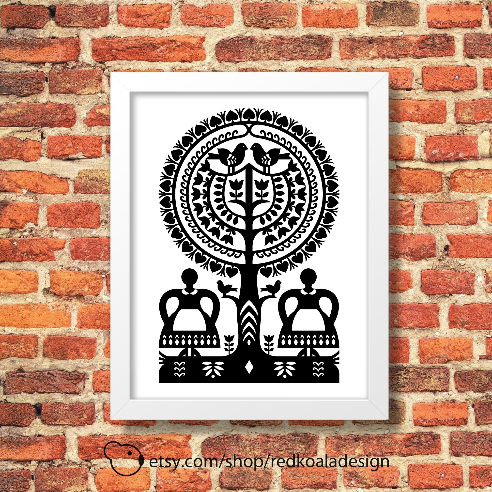 Poster Printable, Polish Folk Print, Poland Pattern, Black Digital ...