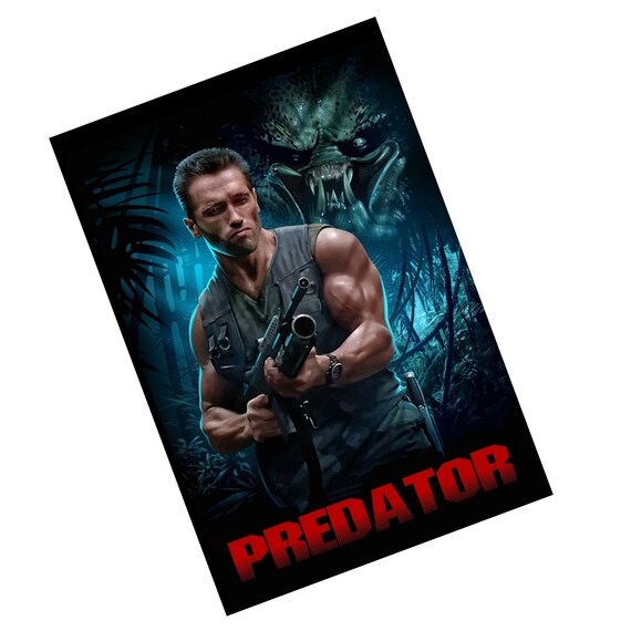 Metal Predator Tin Sign Aluminium Door Arnold Schwarzenegger - Etsy