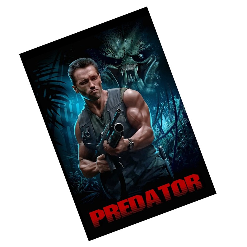 Metal Predator Tin Sign Aluminium Door Arnold Schwarzenegger - Etsy