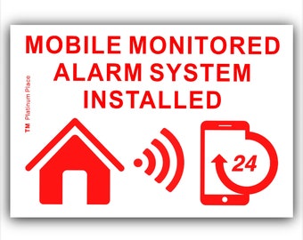 Alarm System Stickers - Etsy
